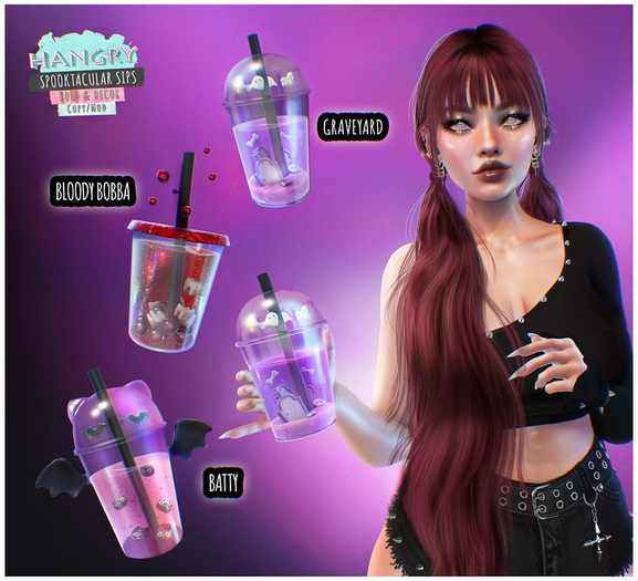 Second Life Marketplace - Hangry - Spooktacular Sips - Graveyard
