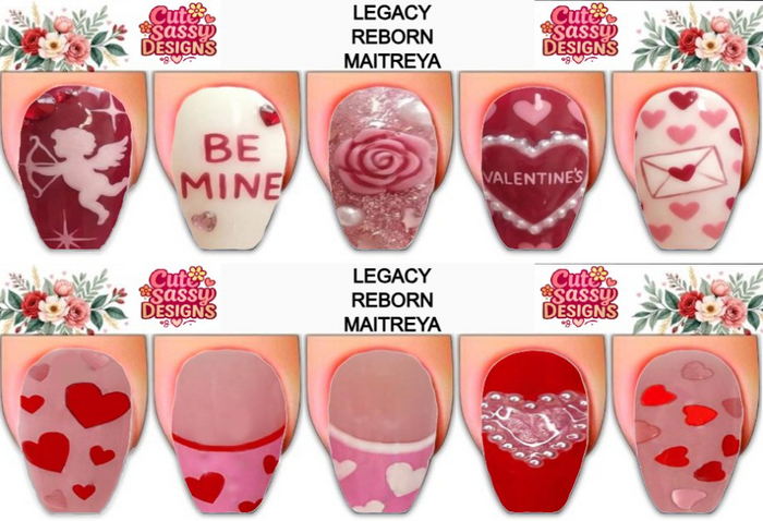 Second Life Marketplace - CSD - Valentine Nails Set 3 & 4