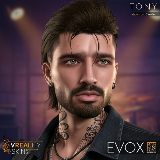 Second Life Marketplace - Tony - Head & Body skins (2k BOM-EVOX)