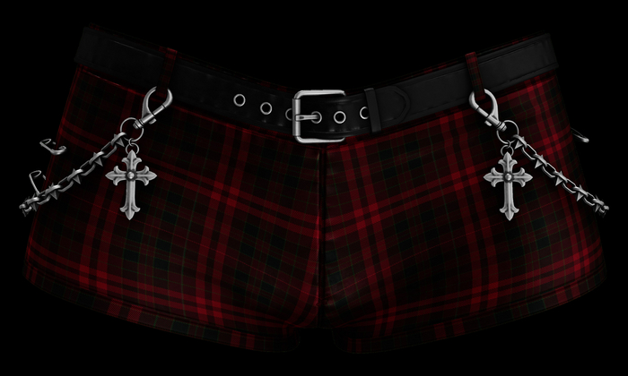 Second Life Marketplace - [The Forge] Tate Shorts, Red Tartan