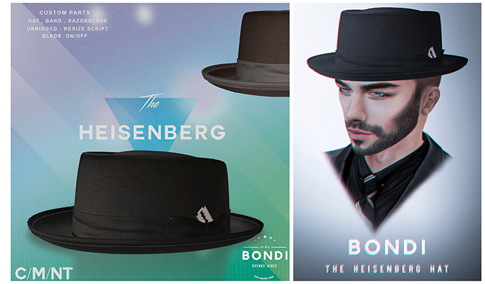 Second Life Marketplace - BONDI . The Heisenberg Hat . Demo