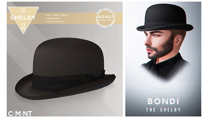 Second Life Marketplace - BONDI . The Shelby Hat . Fatpack