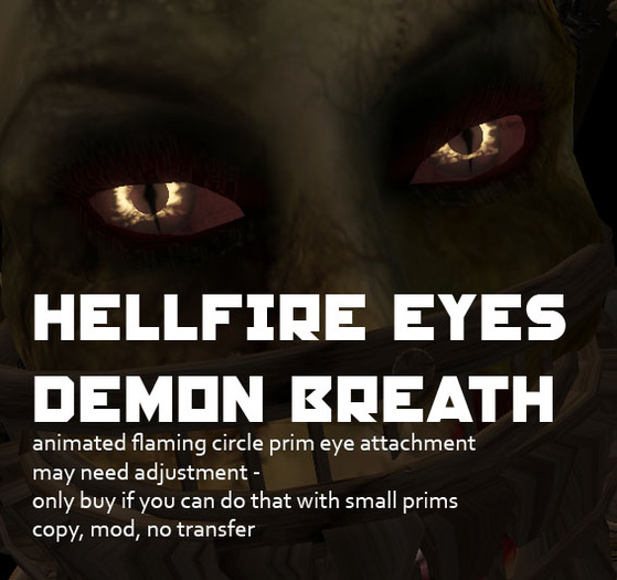 Second Life Marketplace - Grim Bros. Hellfire Eyes - animated demonic ...