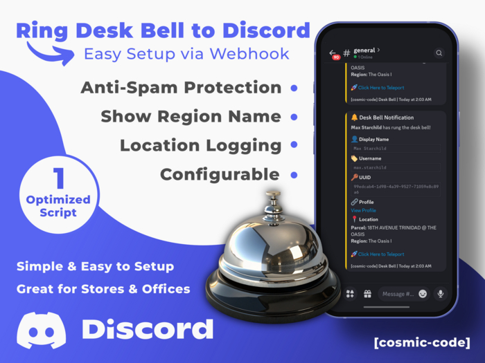 Second Life Marketplace - Ring Desk Bell to Discord