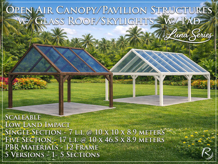 Second Life Marketplace - Luna Series – Open Air Canopy / Pavilion ...