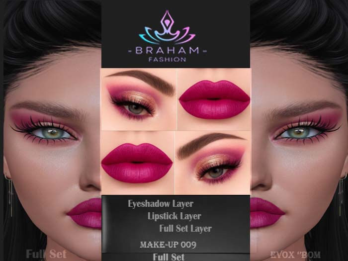 Second Life Marketplace - '' Braham Fasihon New''Make Up EvoX ''Bom'' 009