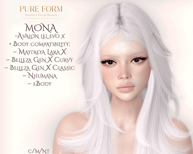 Second Life Marketplace - PURE FORM -Mona - Lelutka EvoX Avalon ...