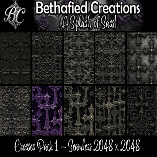 Second Life Marketplace - Bethafied Creations Crosses Textures Pack 1