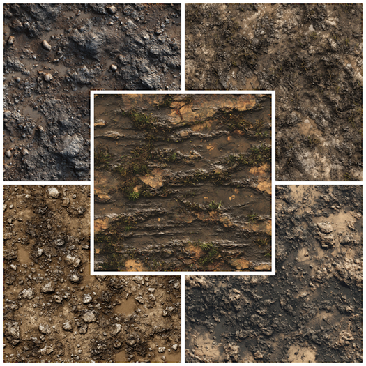 Second Life Marketplace - C.G - 5 Outdoor Mud ground Textures ...