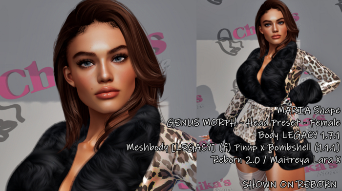 Second Life Marketplace - MARIA Shape - GENUS MORPH - Head Preset - Female