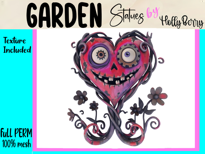 Second Life Marketplace - HB: Valentine Heart & Flowers FuLL PERM