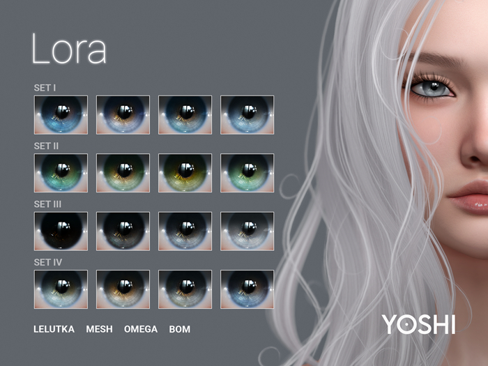 Second Life Marketplace - YOSHI - Lora Eyes - Fat Pack