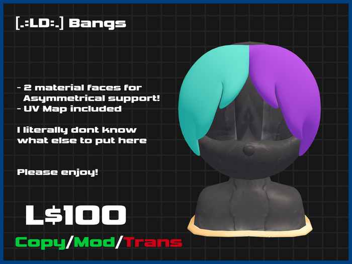 Second Life Marketplace - [.:LD:.] Bangs - Unpacker