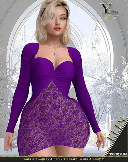 Second Life Marketplace - ELIN DEMO – Elegant Lace Mini Dress | LaraX ...