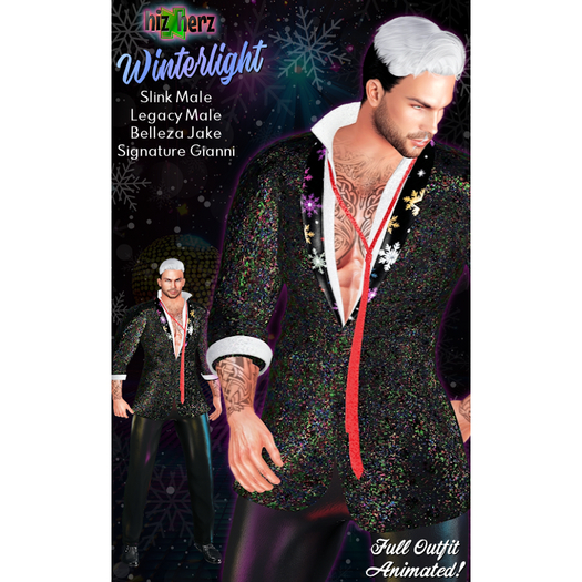 Second Life Marketplace - hizNherz Winterlight Men's Outfit (Animated)