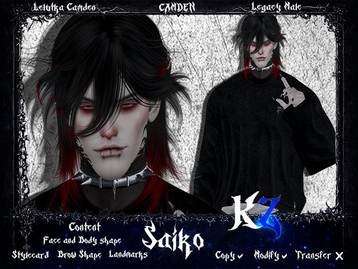 Second Life Marketplace - [KeeZ] Shape Saiko - Lel Camden / Legacy M ...