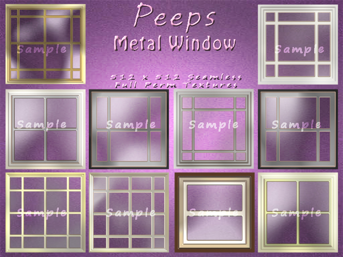 Second Life Marketplace - Peeps Textures Metal Windows