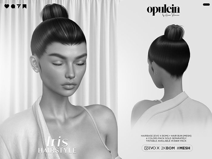 Second Life Marketplace - Opulein: Iris Hairstyle Evo X 'Demo'