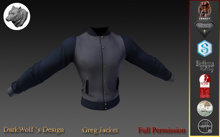 Second Life Marketplace - Greg Jacket Men Full Perm