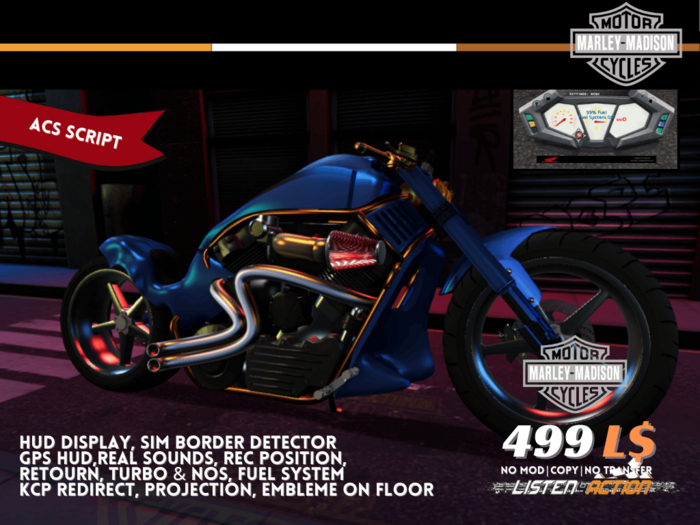 Second Life Marketplace - Marley Madison – Power American Cruiser | HUD ...