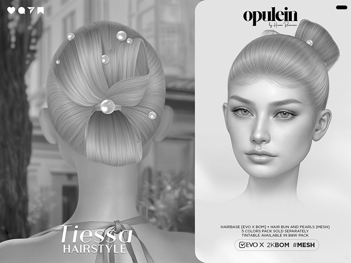 Second Life Marketplace - Opulein: Tiessa Hairstyle Evo X 'Demo'