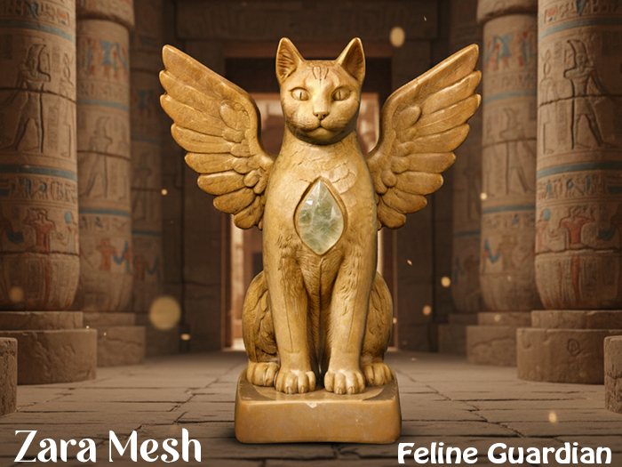 Second Life Marketplace - ZM PBR Feline Guardian Statue FULL PERM MESH