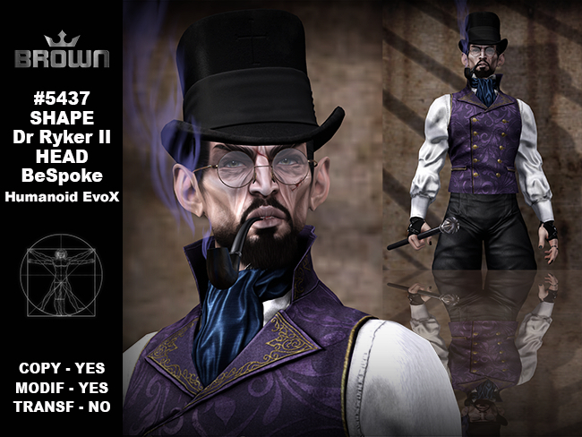 Second Life Marketplace - 5437 SHAPE Dr Ryker II HEAD - Humanoid EvoX