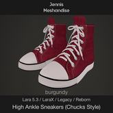 Second Life Marketplace - High Ankle Sneakers (Chucks Style) – Black ...
