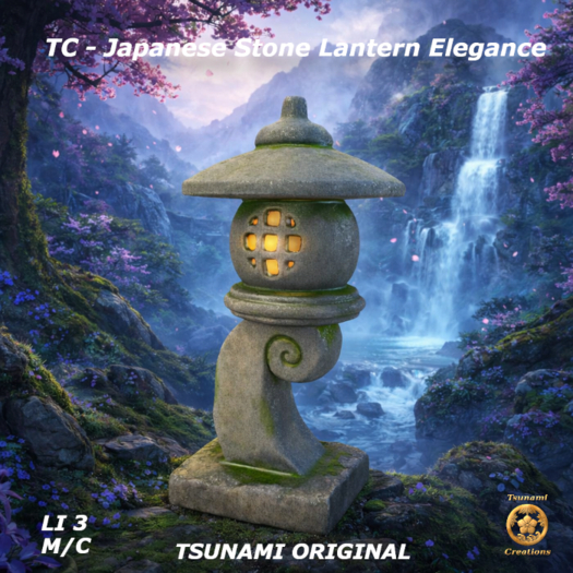 Second Life Marketplace - TC - Japanese Stone Lantern Elegance