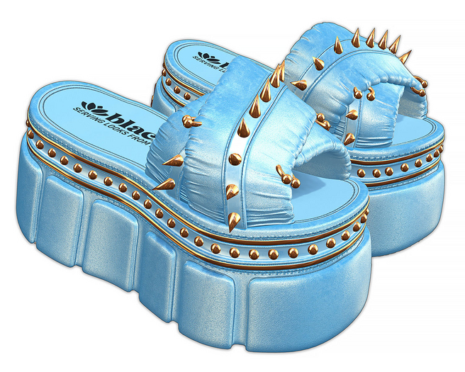 Second Life Marketplace - [BL] Foxy slides - leather // azure