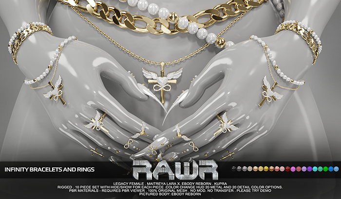Second Life Marketplace - RAWR! Infinity Bracelets and Rings (add me)