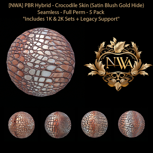 Second Life Marketplace - [NWA] PBR Hybrid - Crocodile Skin (Satin ...