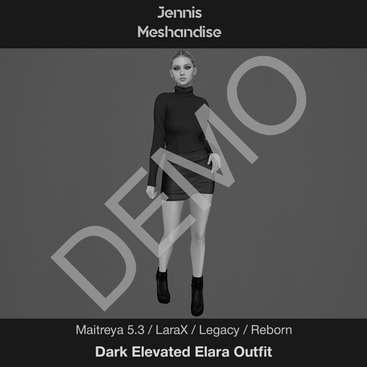 Second Life Marketplace - *JMF* Dark Elevated Outfit Elara - Demo (add)