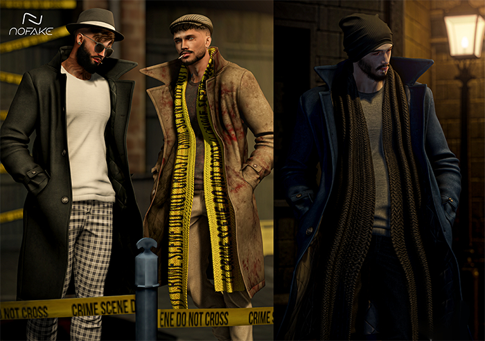 Second Life Marketplace - // NOFAKE // Derrick Coat FATPACK with SCARF