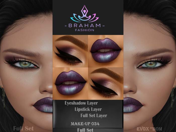 Second Life Marketplace - '' Braham Fasihon New''Make Up EvoX ''Bom'' 034