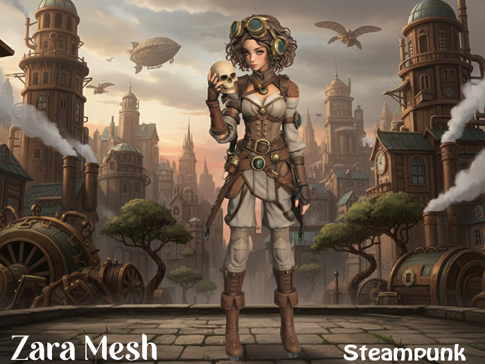 Second Life Marketplace - ZM PBR Steampunk Character FULL PERM MESH