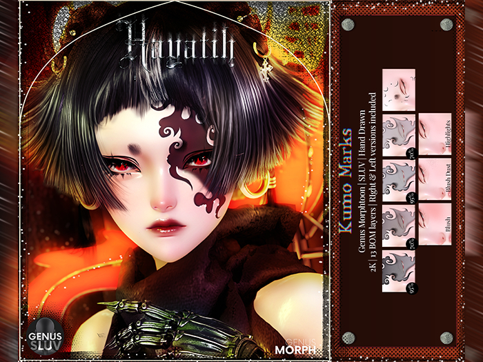 Second Life Marketplace - HAYATIH: Kumo Marks / Genus Morphtoon SLUV