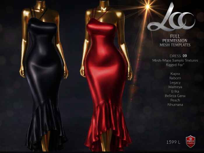 Second Life Marketplace - Full Perm Gown Dress 09 - LCC Full Permission ...