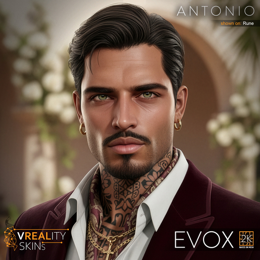 Second Life Marketplace - Antonio - Head & Body skins (2k BOM-EVOX)