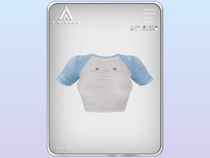 Second Life Marketplace - A.MIRROR - Geek Top Cinna 2 + BABY BLUE
