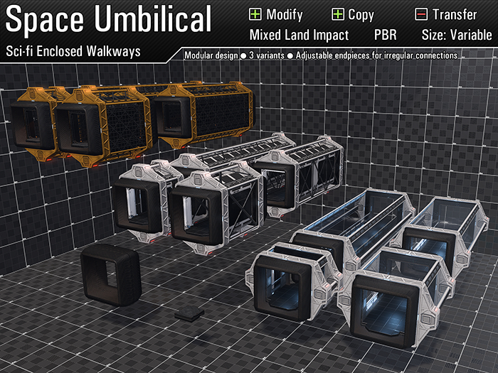 Second Life Marketplace - Space Umbilical: Sci-fi Enclosed Walkways