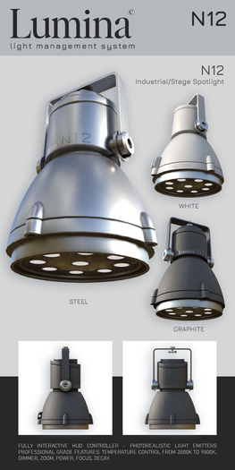 Second Life Marketplace - LUMINA - N12 - Industrial/Stage Spotlight 2K ...