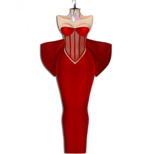Second Life Marketplace - Elegance Boutique - Luna - Gown - Red ...