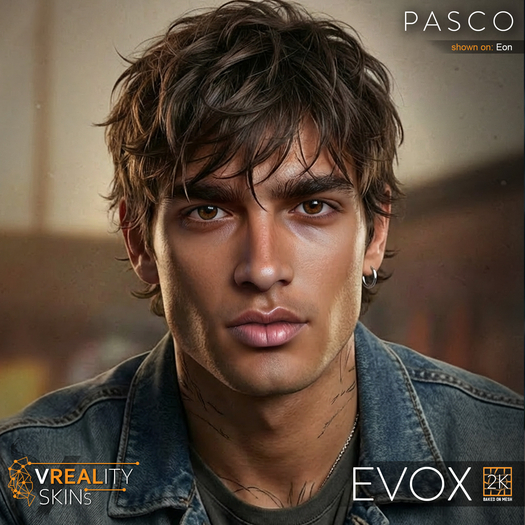 Second Life Marketplace - Pasco - Head & Body skins + Shape (2k BOM-EVOX)