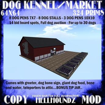 Second Life Marketplace - Dog Kennel - with extras (COPY/MOD)