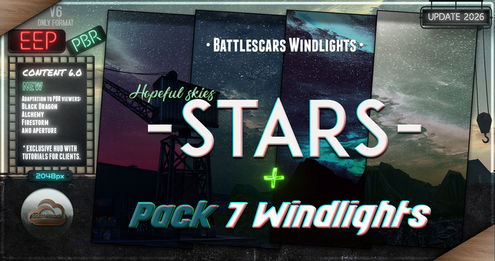 Second Life Marketplace - - BATTLESCARS WINDLIGHTS - STARS - HOPEFUL ...