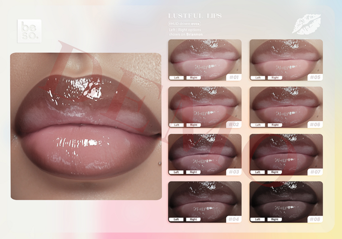 Second Life Marketplace - [beso] - Lustful Lipgloss - Lel EvoX DEMO