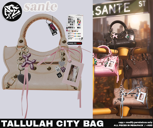 Second Life Marketplace - Pare&Sante.Tallulah Le City Bag - Tan
