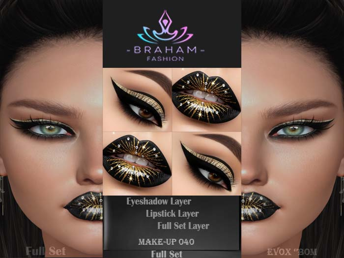 Second Life Marketplace - '' Braham Fasihon New''Make Up EvoX ''Bom'' 040