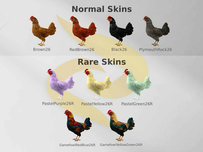Second Life Marketplace - Soft Farm: Chicken - Skins Set 3